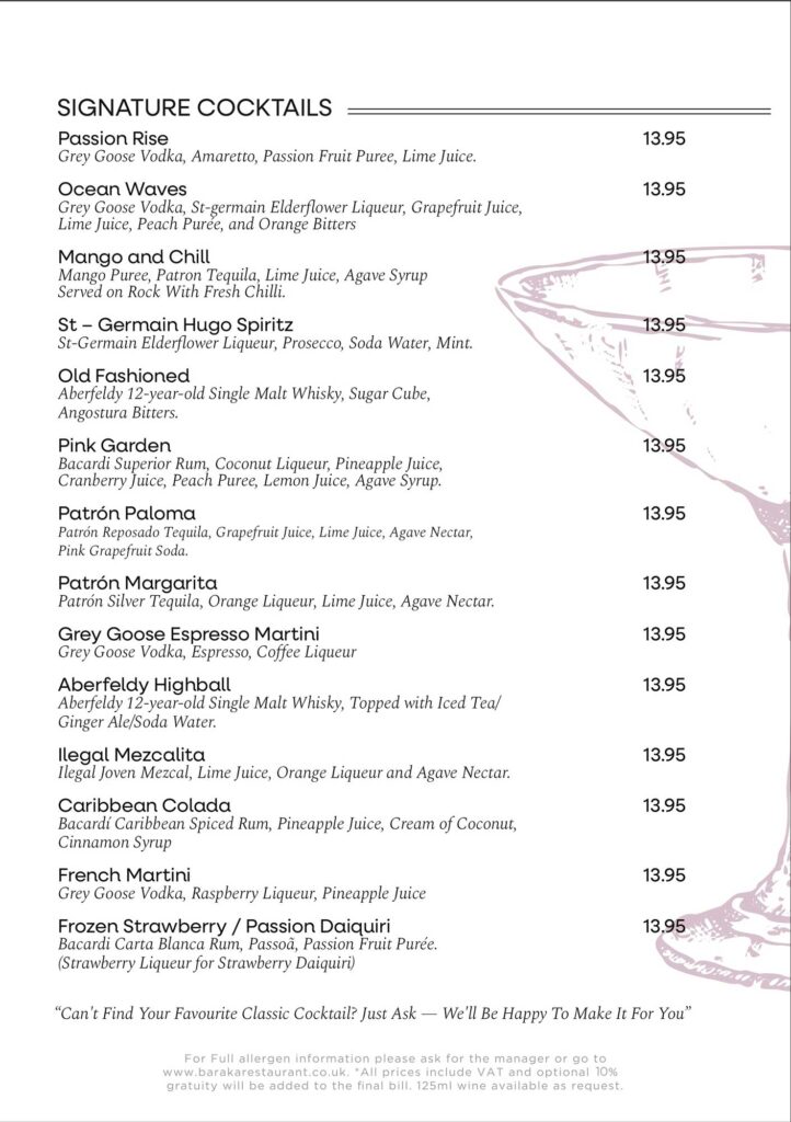 Drinks – Baraka